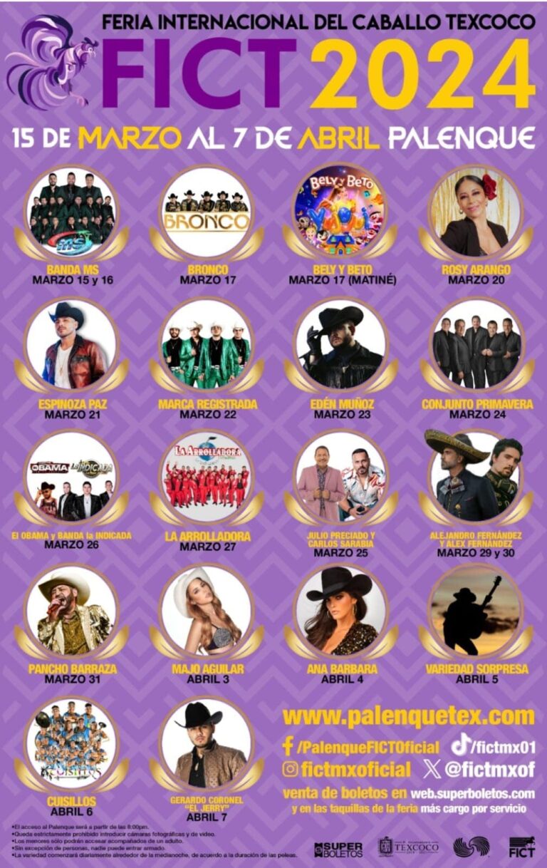 Artistas Palenque FENAZA 2025 LIENZO CHARRO - FENAZA 2025