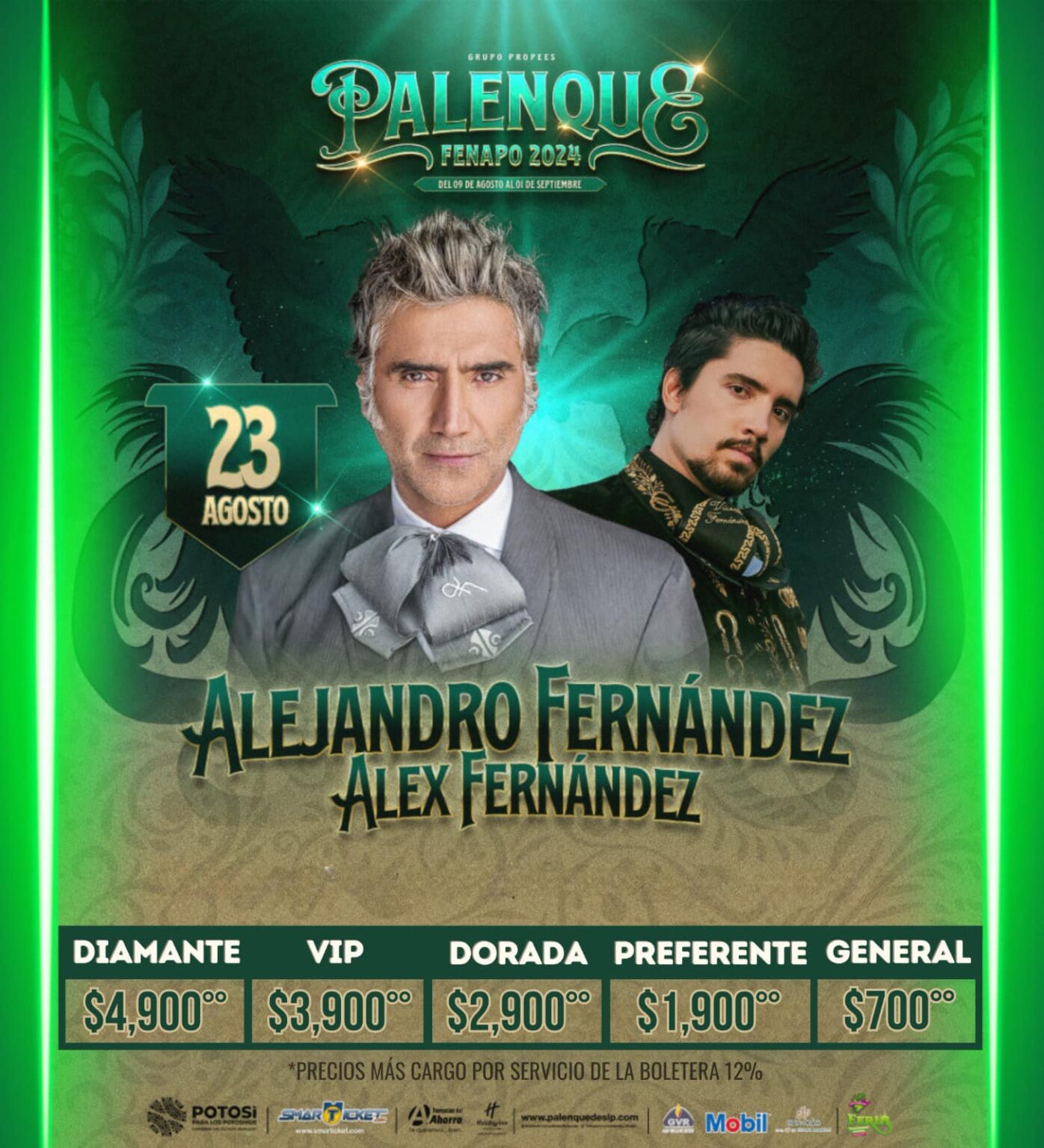 Artistas Palenque FENAZA 2025 LIENZO CHARRO - FENAZA 2025
